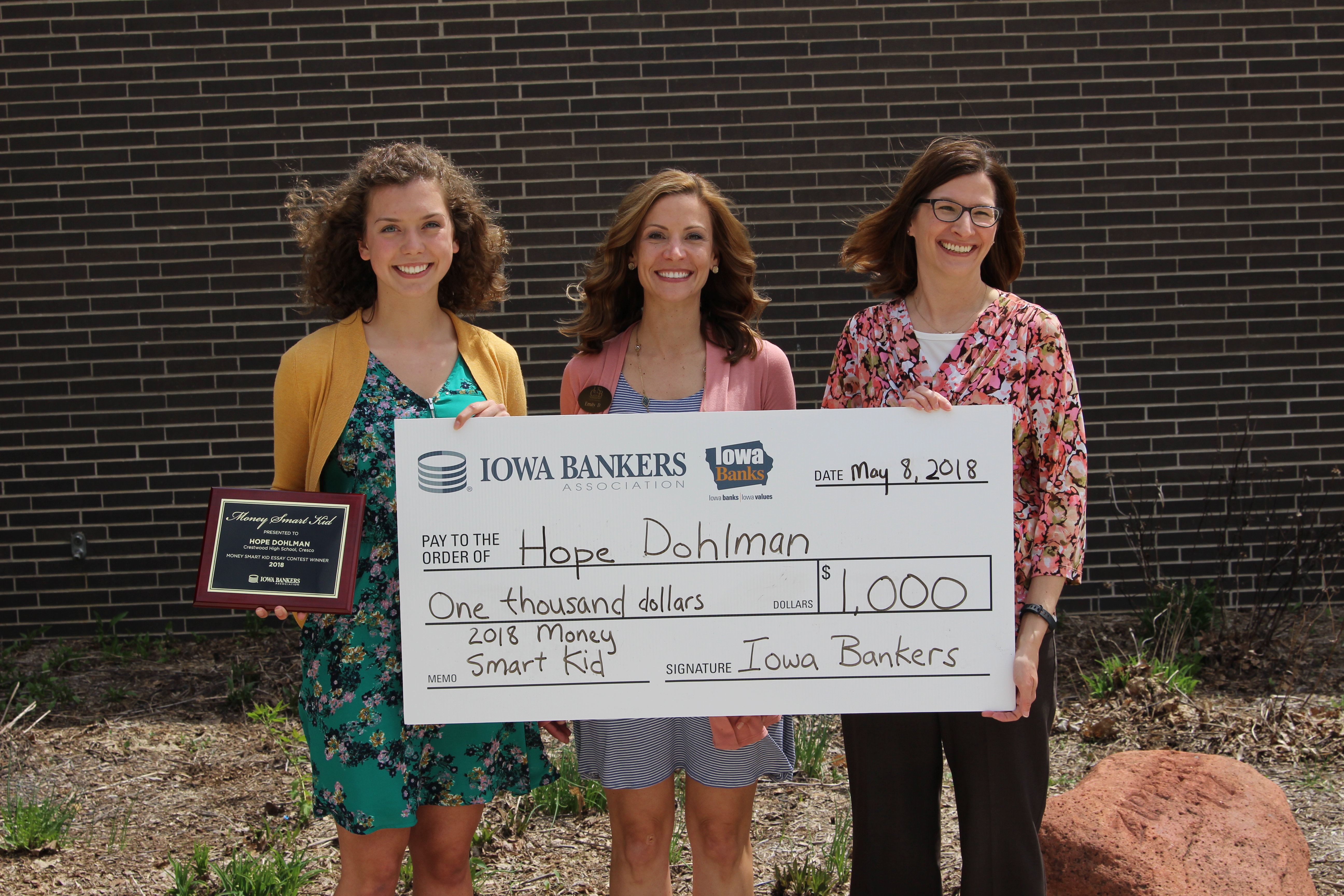 Iowa high school student Hope Dohlman named 2018 Money Smart Kid – Iowa ...